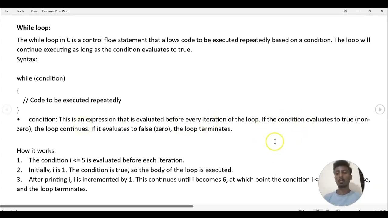 While and do while loop Syntax and example program in C proigraming ...