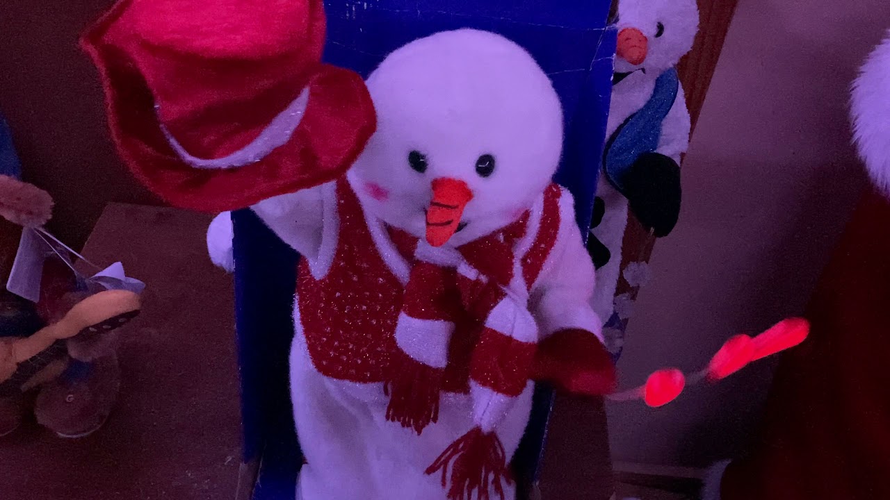 Gemmy 2005~Peppermint Spinner Snowman “Peppermint Twist” - YouTube