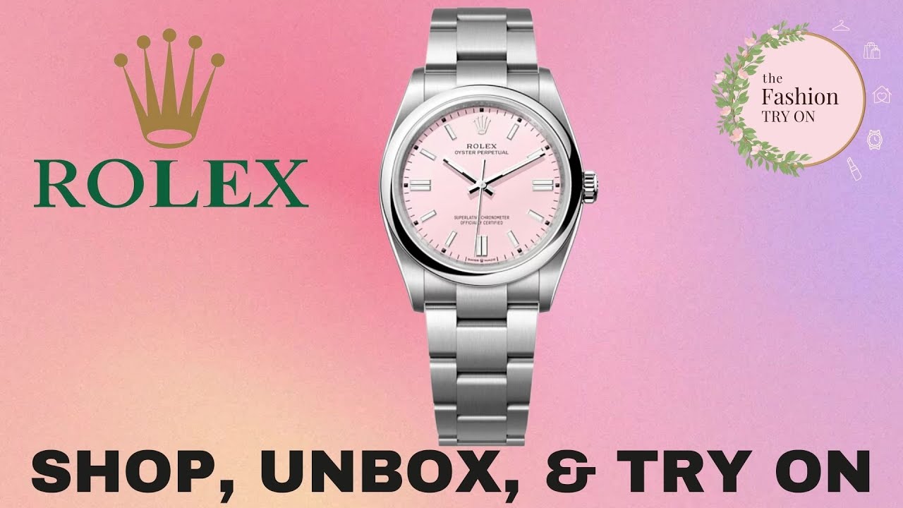 ROLEX | Oyster Perpetual 36mm - Candy Pink (126000) | The Fashion Try On - YouTube