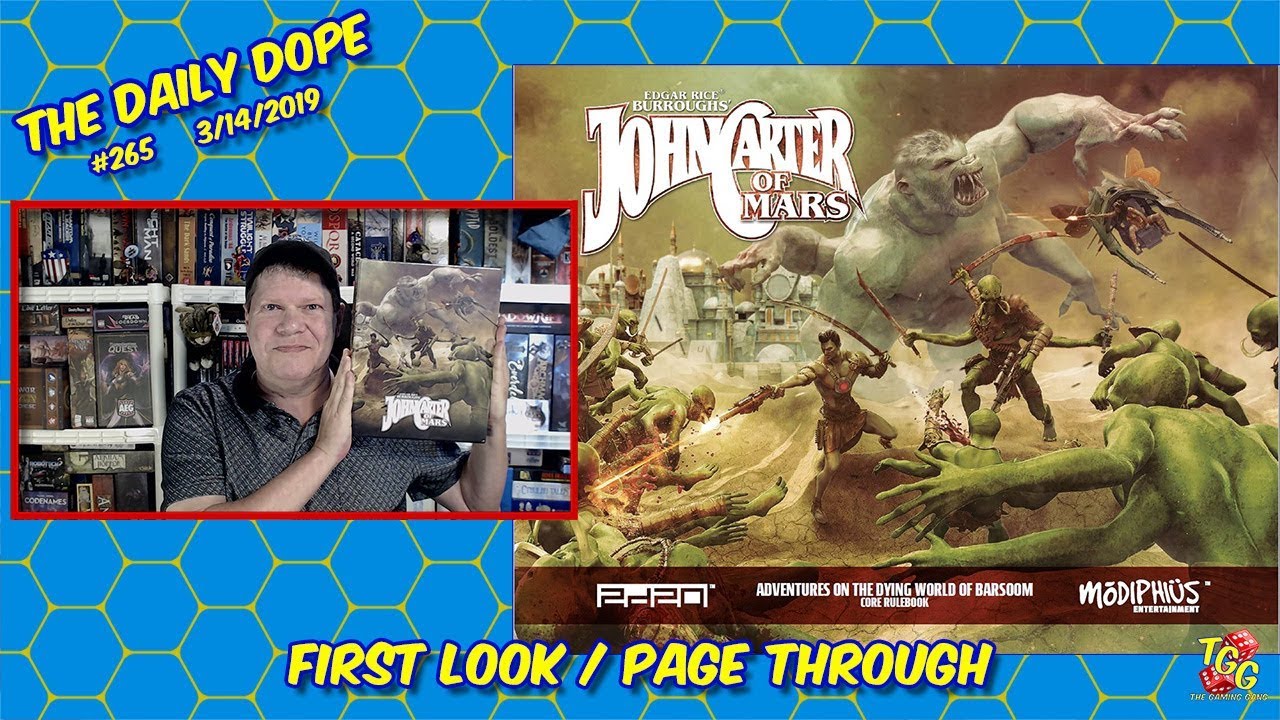 John Carter of Mars RPG - First Look and Page Through on The Daily Dope ...