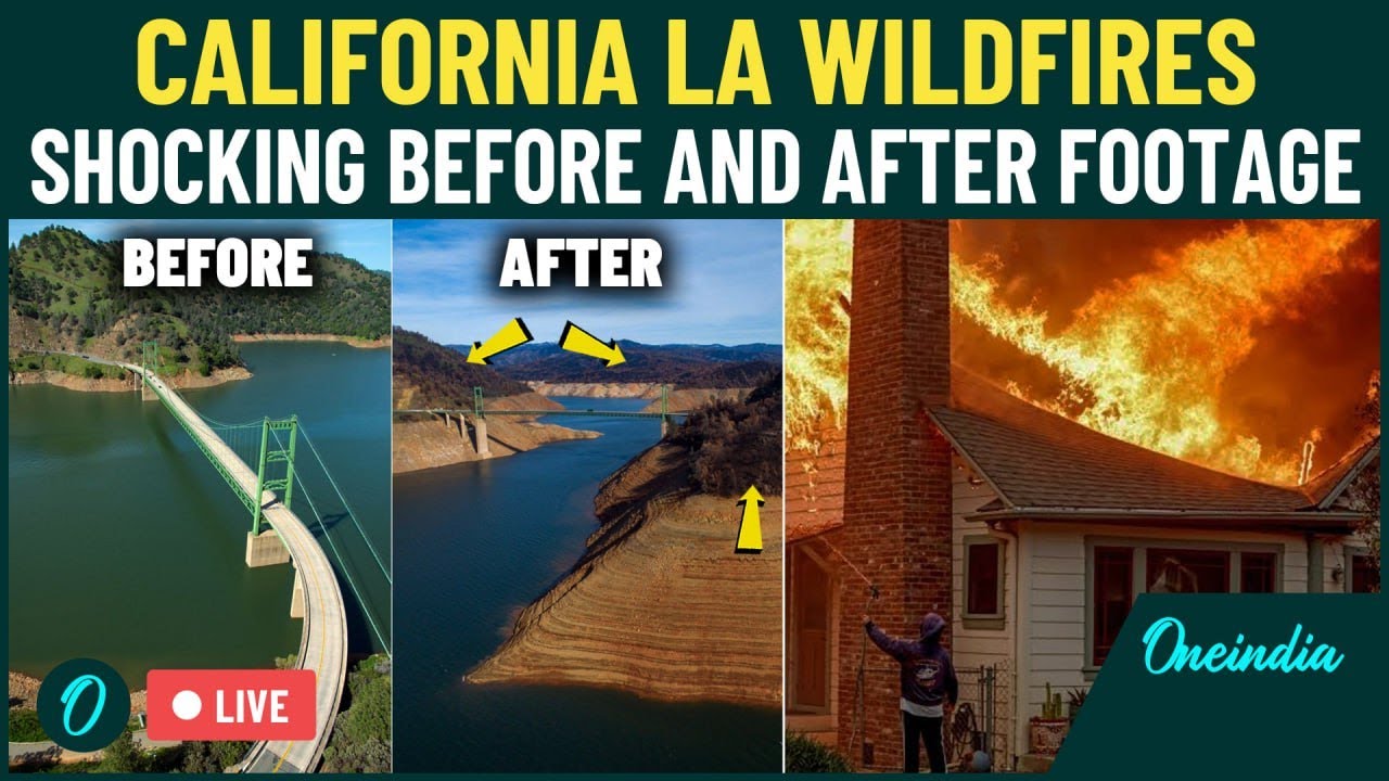 California Wildfires LIVE| Shocking Before & After Footage of LA ...