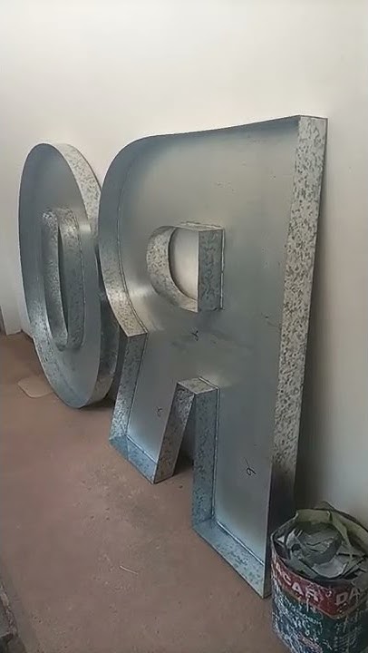 letras caixas galvanizado - YouTube