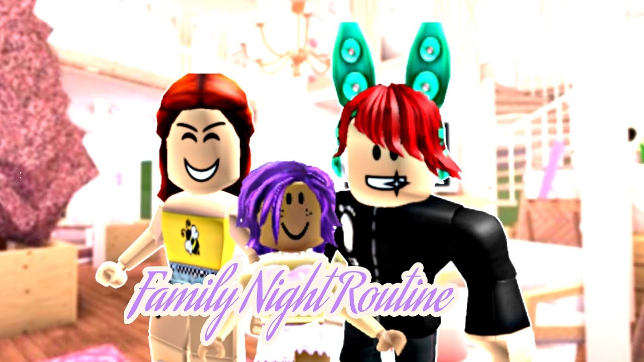Family Night Routine || Bloxburg Roleplay - YouTube