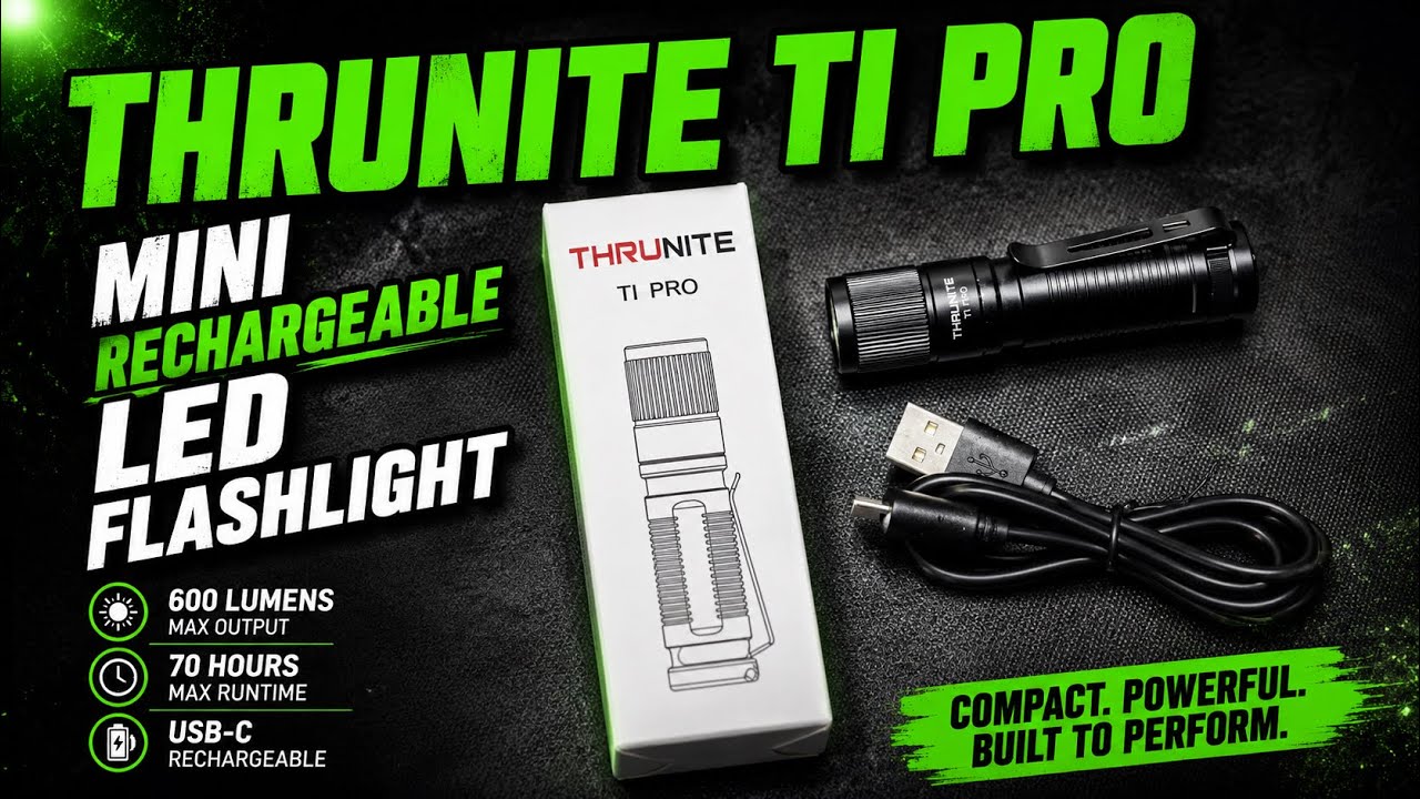 Thrunite TI Pro Recharfebale LED Mini Flashlight 1012 Lumens # ...