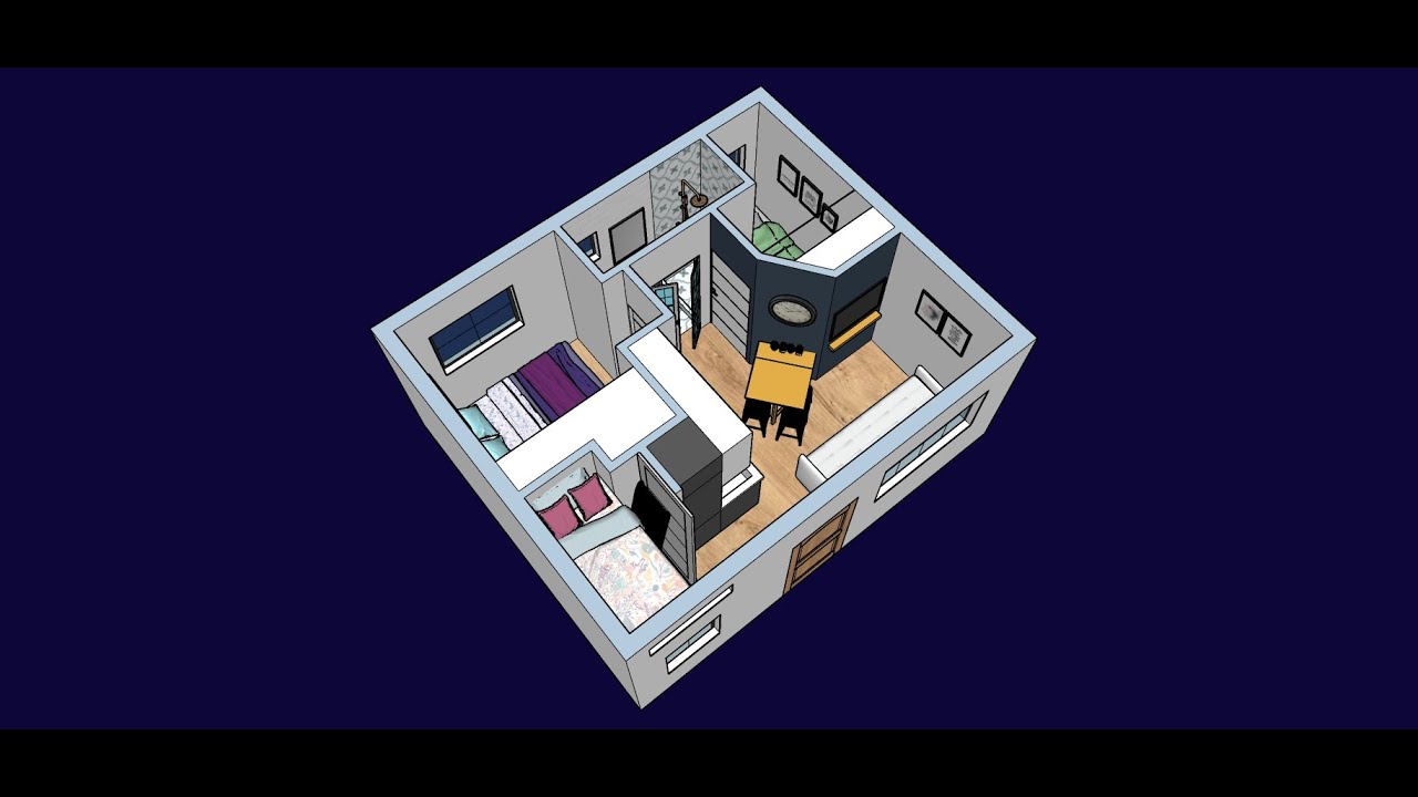 CASA 6X5 CON 3 HABITACIONES - YouTube