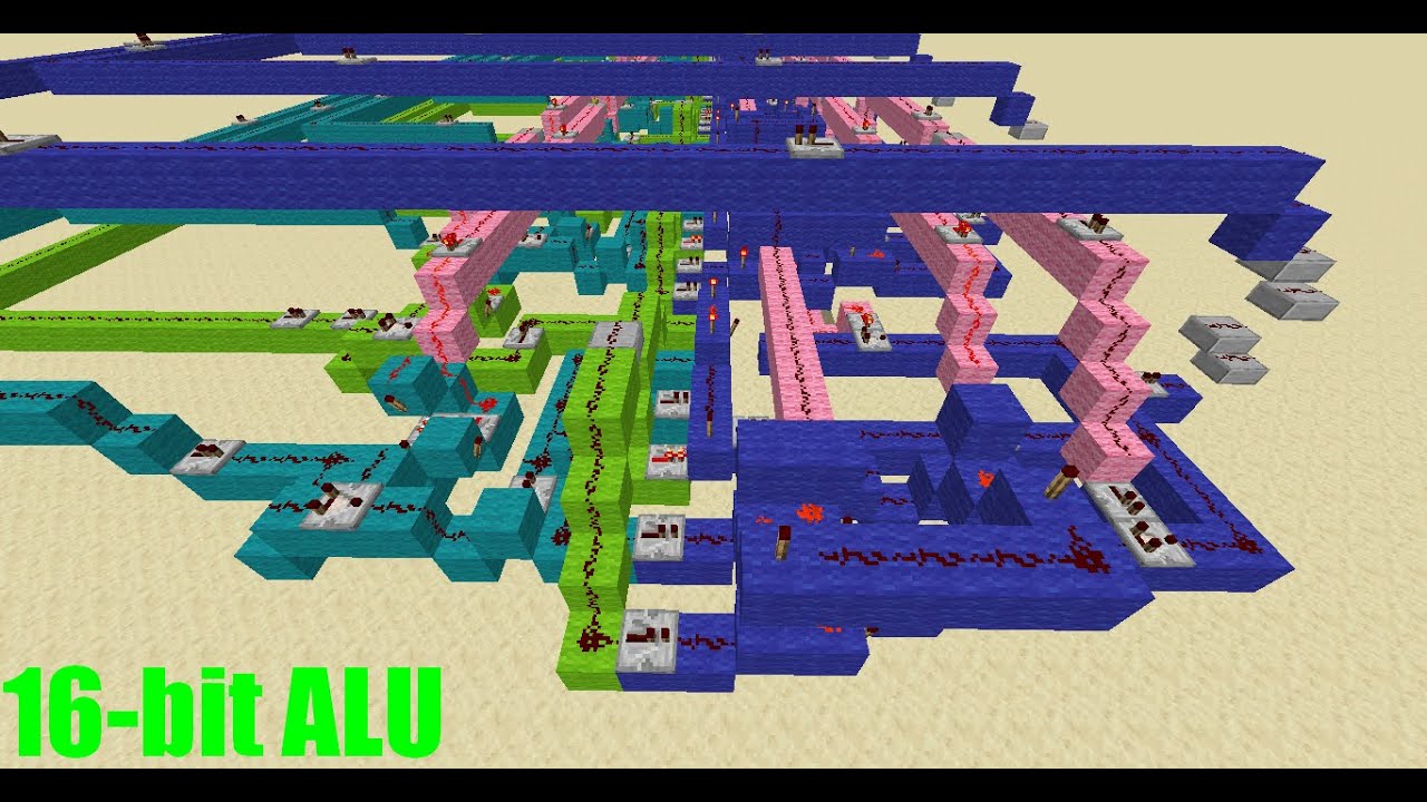 Building a 16-bit ALU in Minecraft | Minecraft Timelapse - YouTube