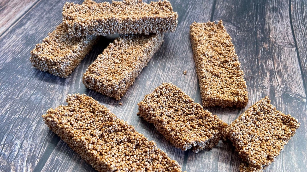 No-Bake Puffed Amaranth Bars (no sugar, vegan) - YouTube