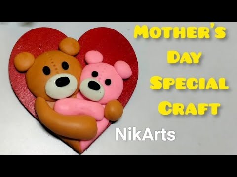 DIY Mother, Father's Day Craft | Clay Craft | Gift Idea | Fridge Magnet ...