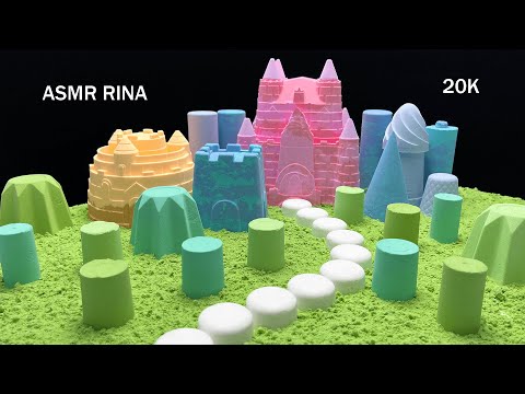 ASMR baking soda crunchy fairy tale castle