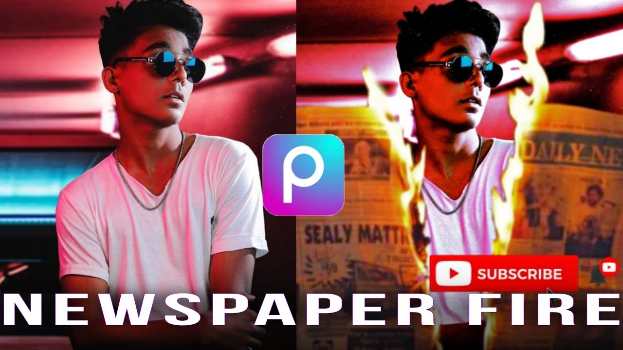 Newspaper Fire photo editing in picsart||Photo editing Newspaper Fire ...