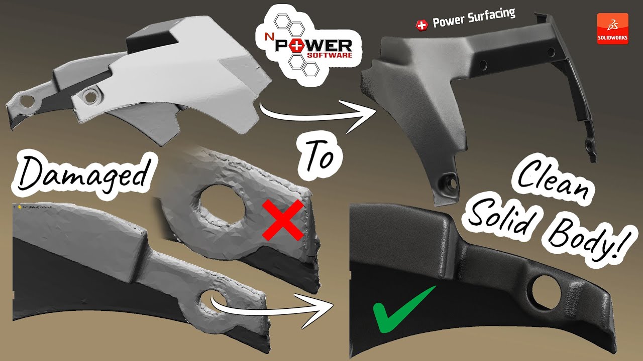 Clean your Mesh Using Power Surfacing | SOLIDWORKS - YouTube