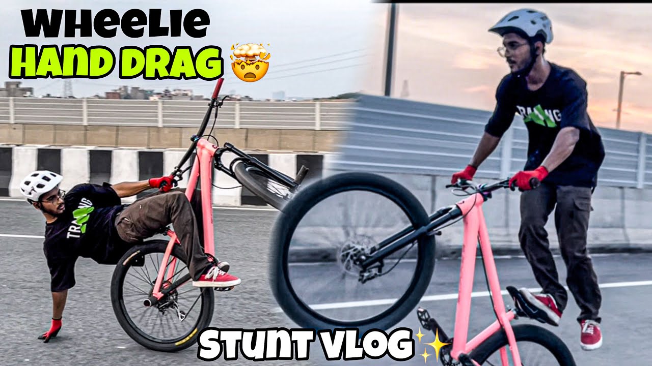 Finally Seekh hi Gya Wheelie Hand Drag | Ridewithus 🚴‍♂️ - YouTube
