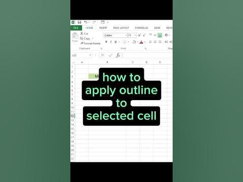 Mastering Excel: How to Apply Outlines to Selected Cells #excelshorts #excel - YouTube