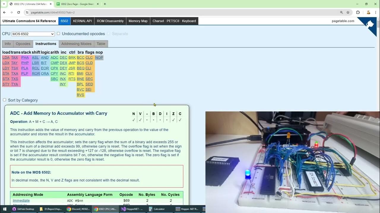 Hopper : 6502 Assembler Blink Example - YouTube