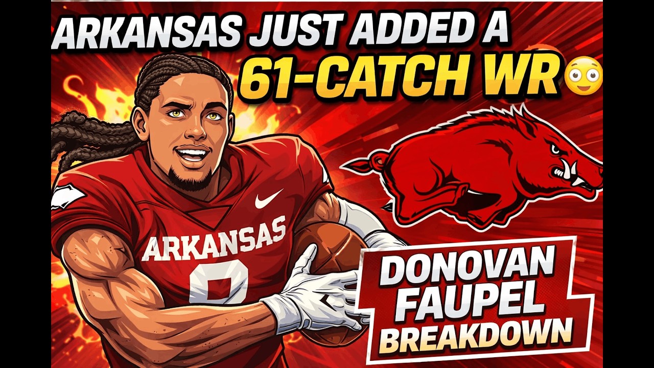 Arkansas Just Added a 61-Catch WR 😳 | Donovan Faupel Film Breakdown ...