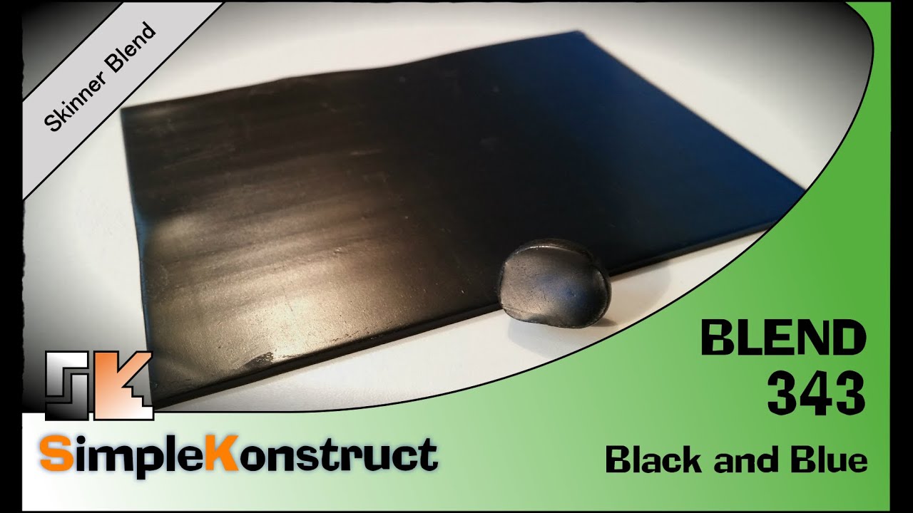 Skinner Blend Tutorial #343 – Black and Blue - Polymer Clay - YouTube