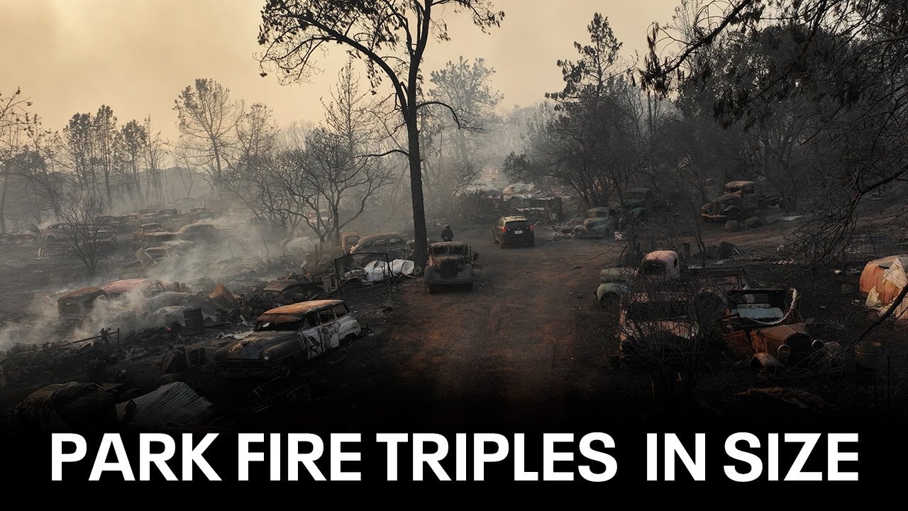 Park Fire reaches 160,000 acres: Today News | KTVU - YouTube