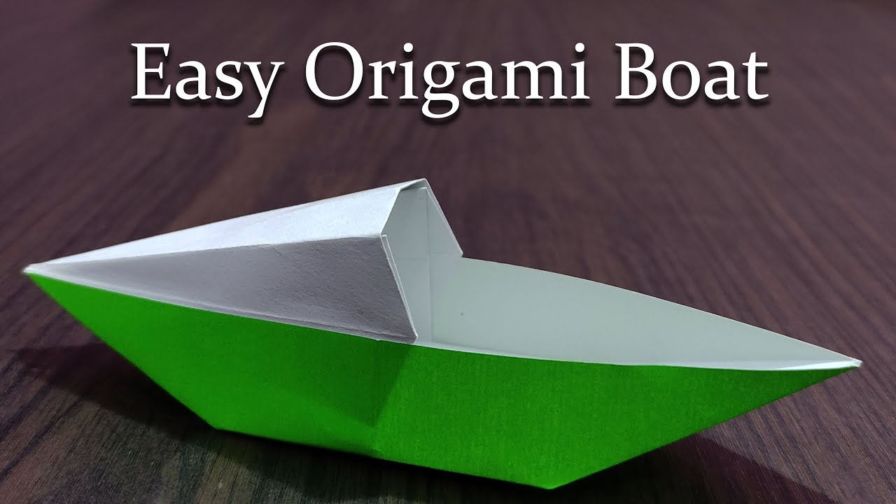 Easy Origami Boat: Tutorial for Beginners - YouTube