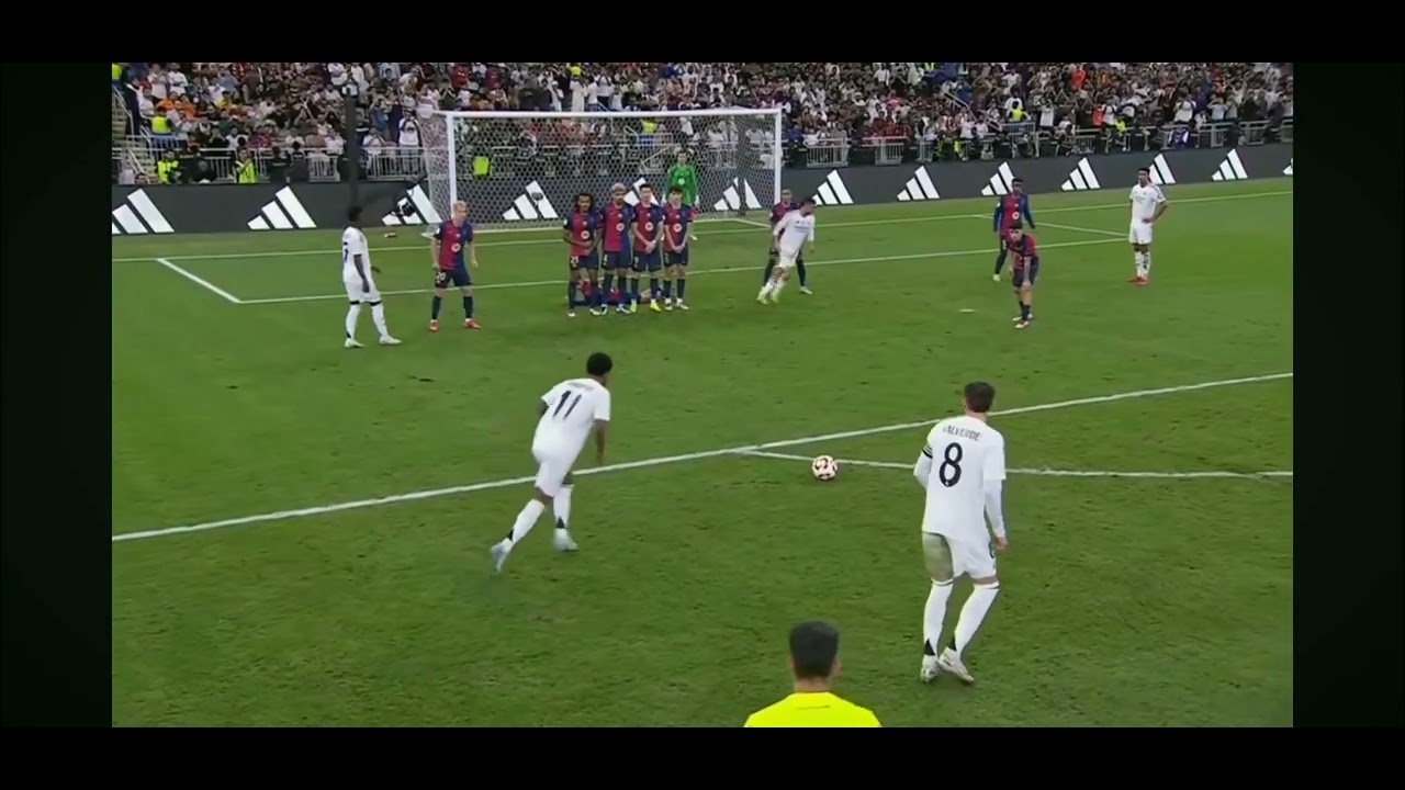 Rodrygo free kick goal in Real Madrid vs Barcelona ... 🔥 - YouTube