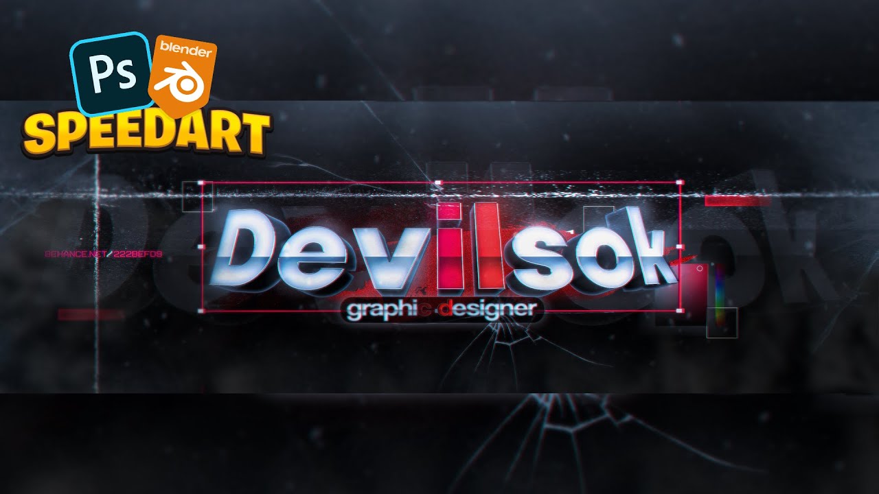 This is how I made this COOL 3D Header | Speedart #3 - YouTube