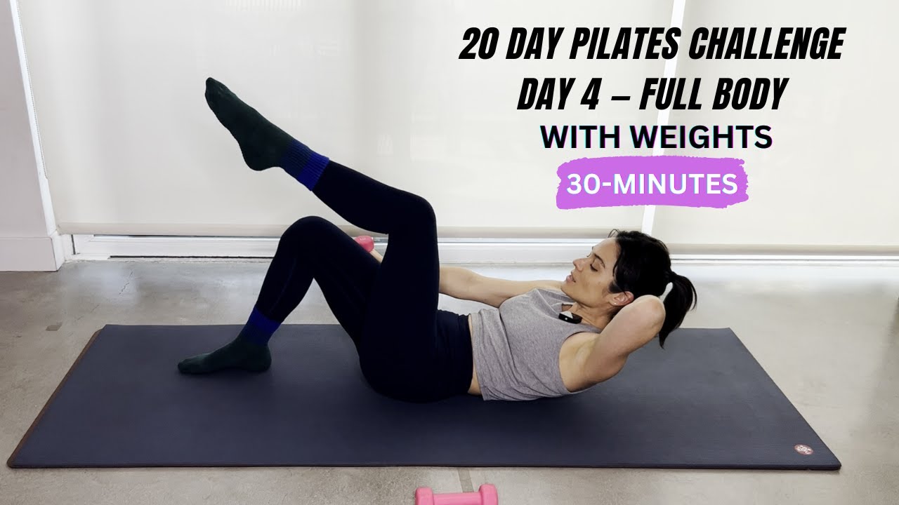 20 DAY PILATES CHALLENGE | DAY 4 | 30 MIN FULL BODY PILATES WITH ...
