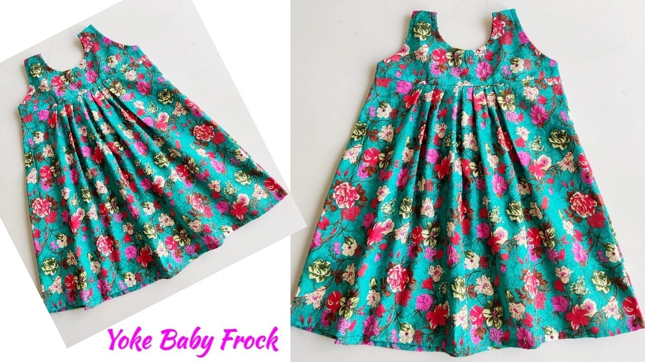 Very Easy Yoke Baby Frock Cutting And Stitching Step by Step | Yoke ...