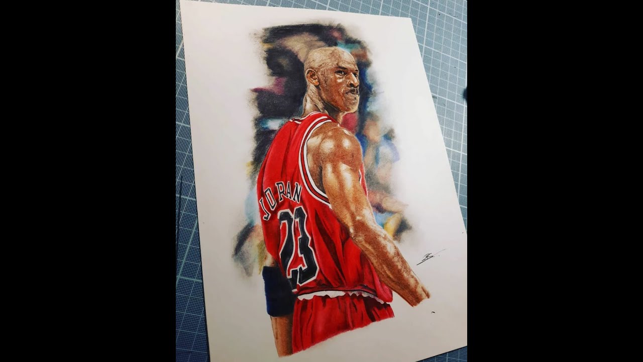 drawing of Michael Jordan / dessin de Michael Jordan - YouTube