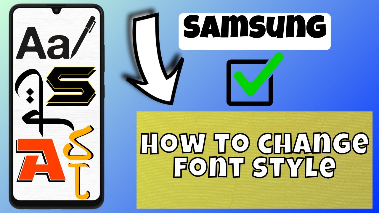 How to change font style on Samsung 2024 - YouTube