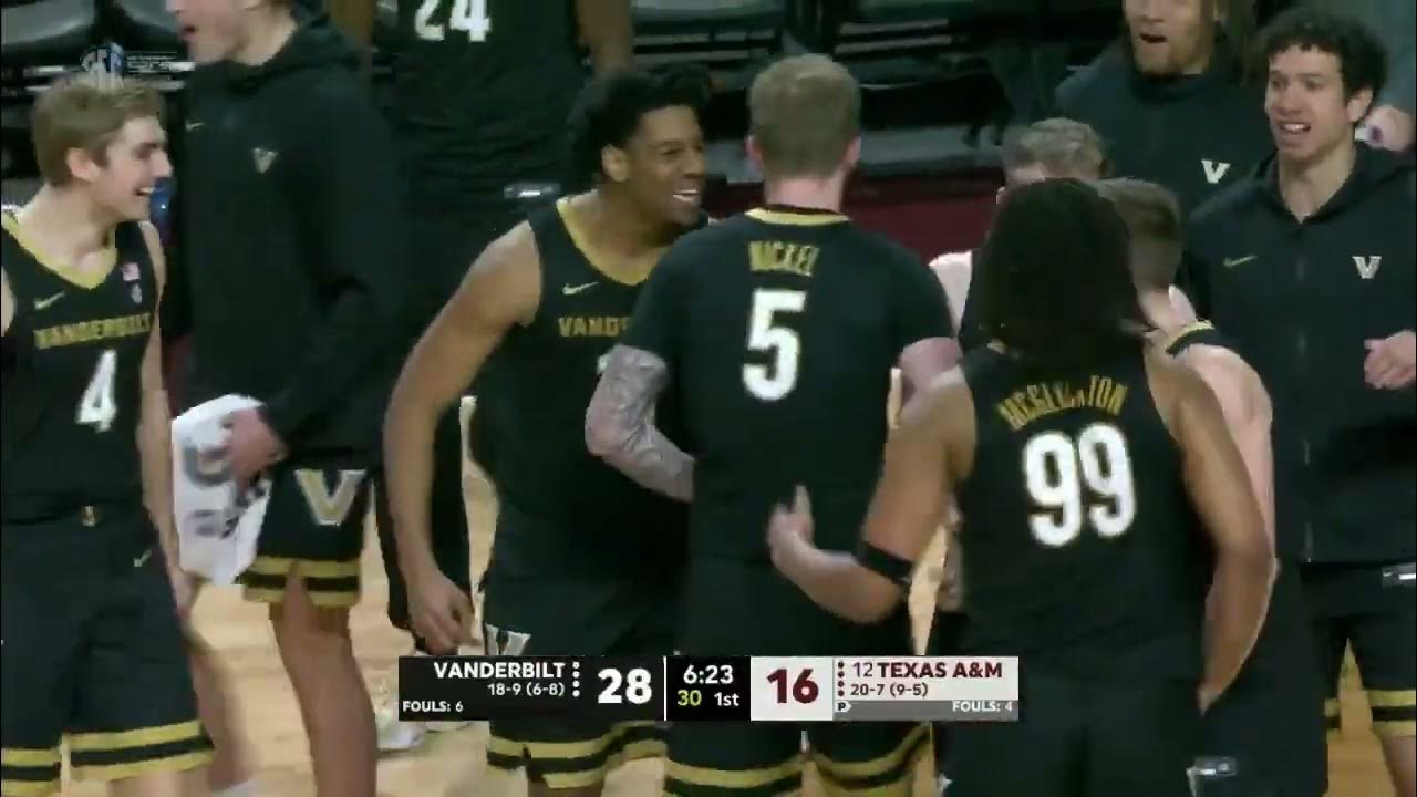 Vanderbilt Men's Basketball at Texas A&M - Highlights - YouTube