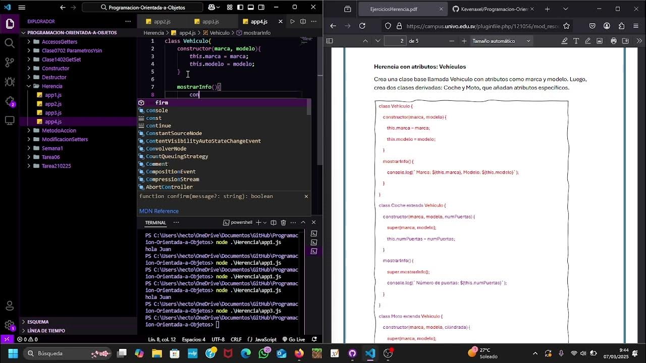 POO Clase Herencia en Javascript - YouTube