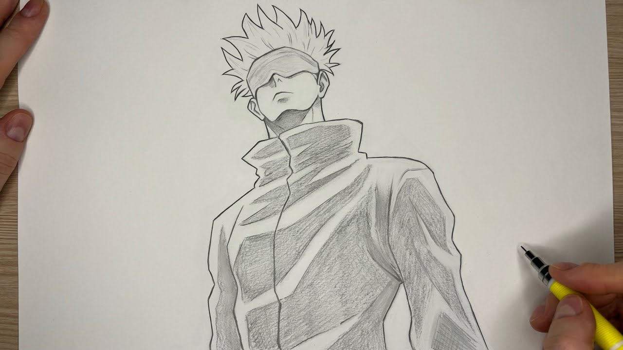How to draw Gojo Satoru ️ Cool Pose - YouTube