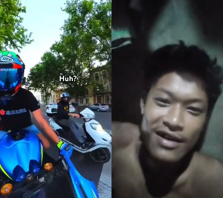 He was SURPRISED 😂 Usually MOTORCYCLEISTS don't greet them 😅#bikelover ...