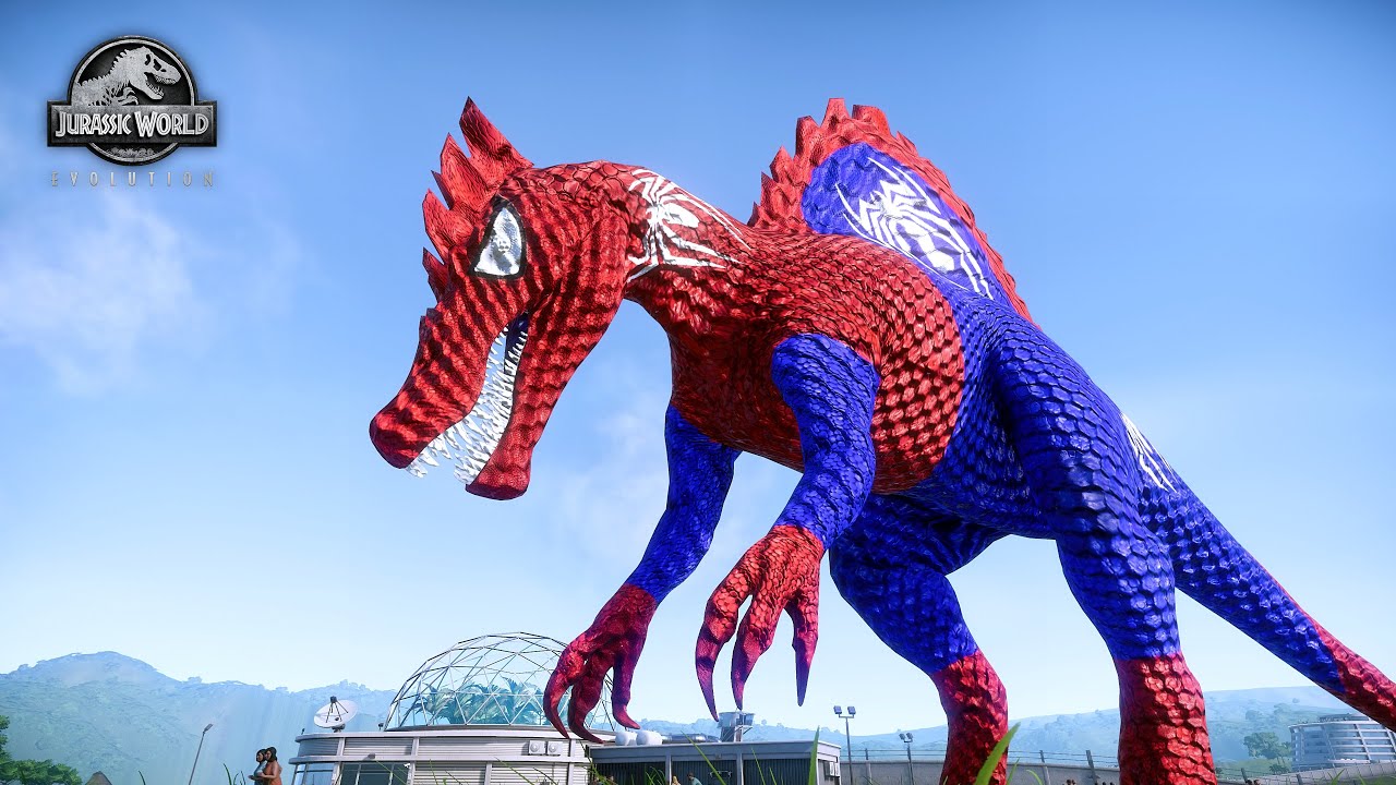 Inspinedoraptor vs Spiderman Spinosaurus vs Ultimasaurus | Jurassic ...
