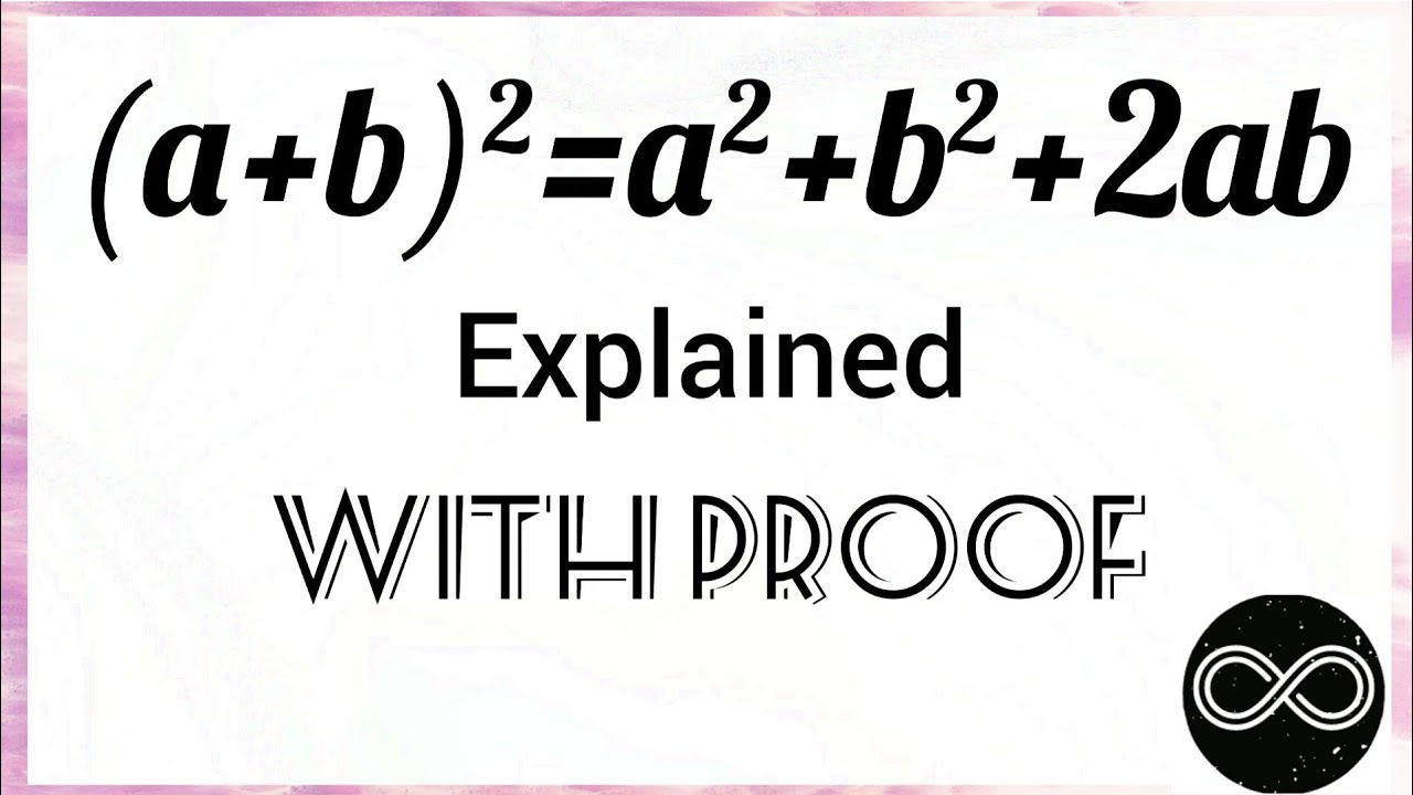 (a+b)²=a²+b²+2ab Explained with proof #maths#algebra#easy - YouTube