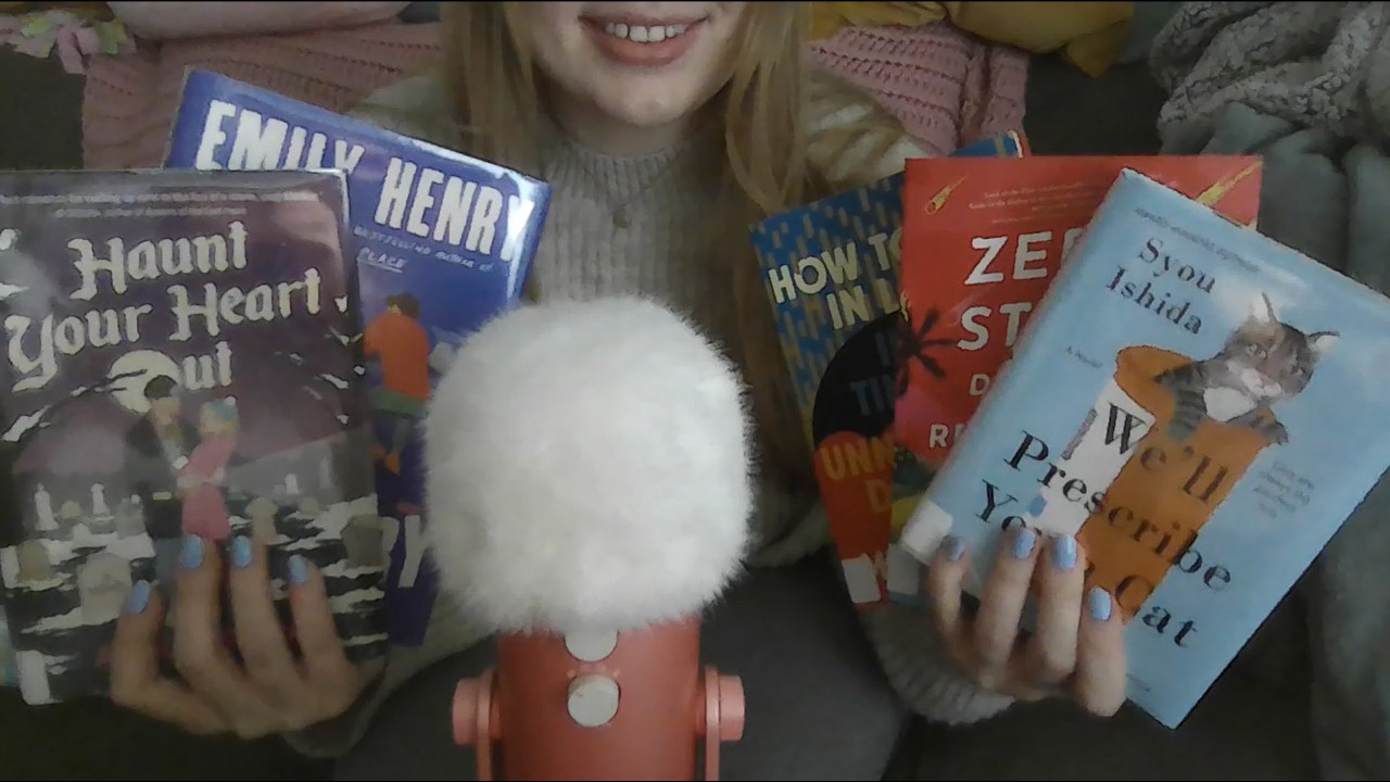 ASMR Library Book Haul 📚 | Whispering and Book Tapping - YouTube