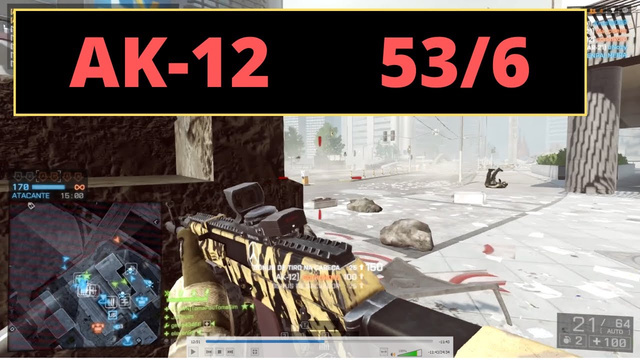 BF4 - Rush Shangai de Ak-12 53/6 - YouTube