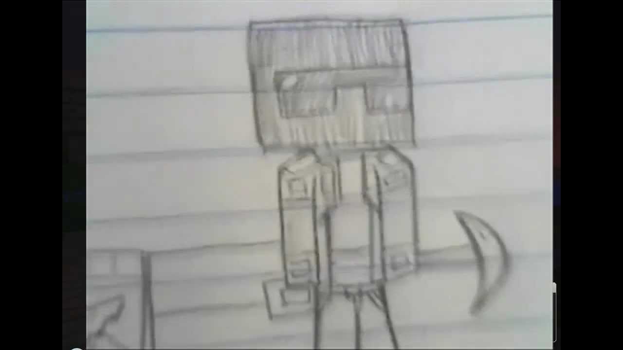 hand drawn minecraft picture - YouTube