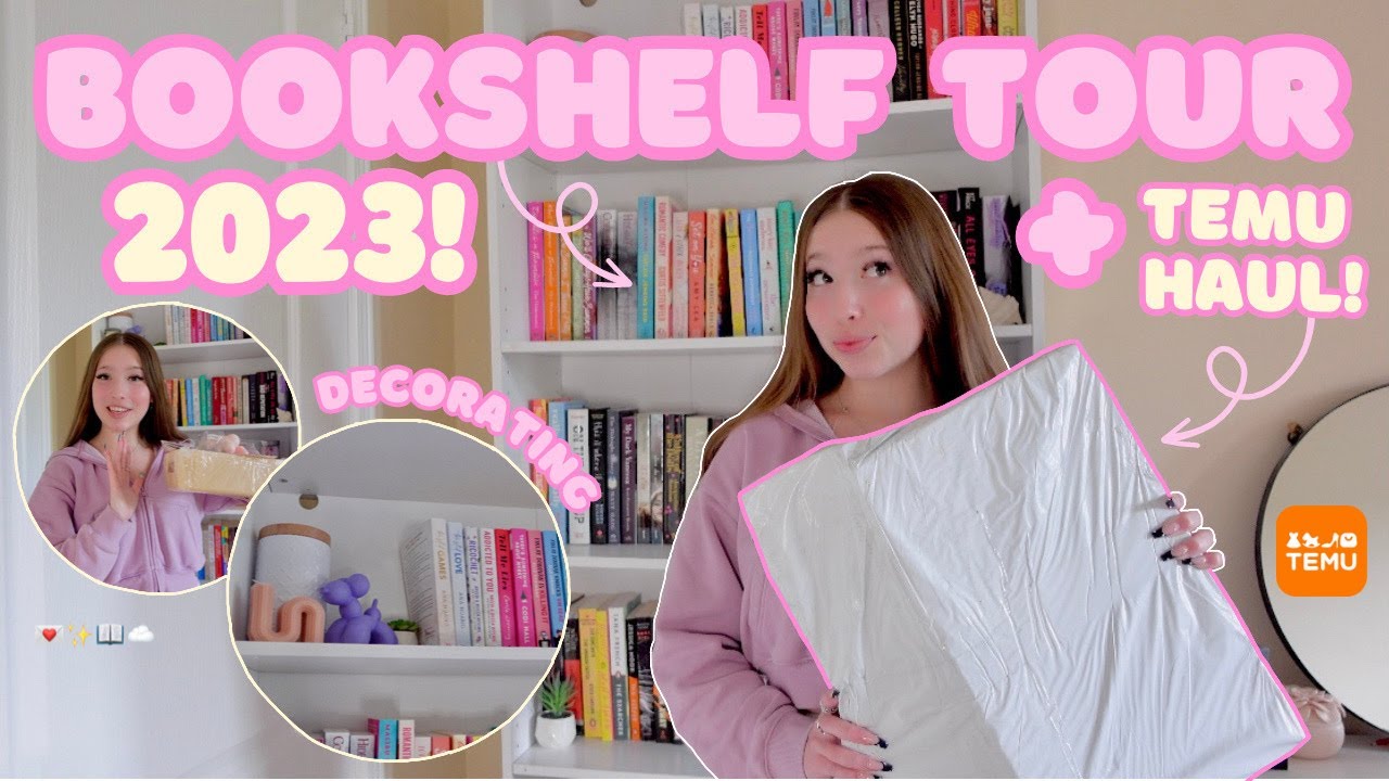 bookshelf tour 2023 + HUGE TEMU HAUL! 📖☁️ *15+ items* - YouTube