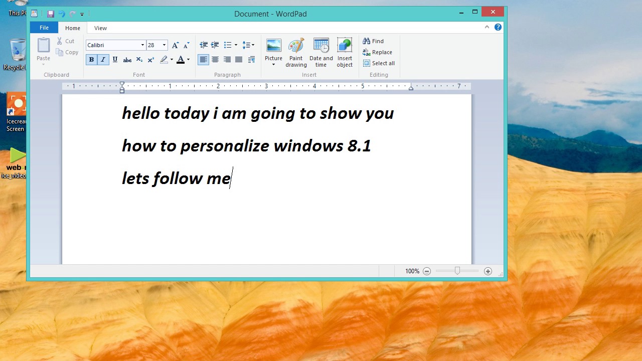 How to personalize windows 8.1 - YouTube