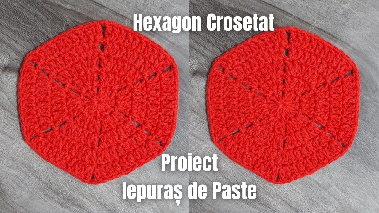Hexagon crosetat - Proiect Iepurasul de Paste - YouTube