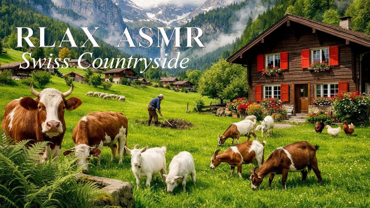 Early morning in a Swiss valley | ASMR nature, flowing streams ...