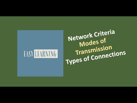 Lec-2 Network Criteria | Modes of Transmission | Types of Connections ...
