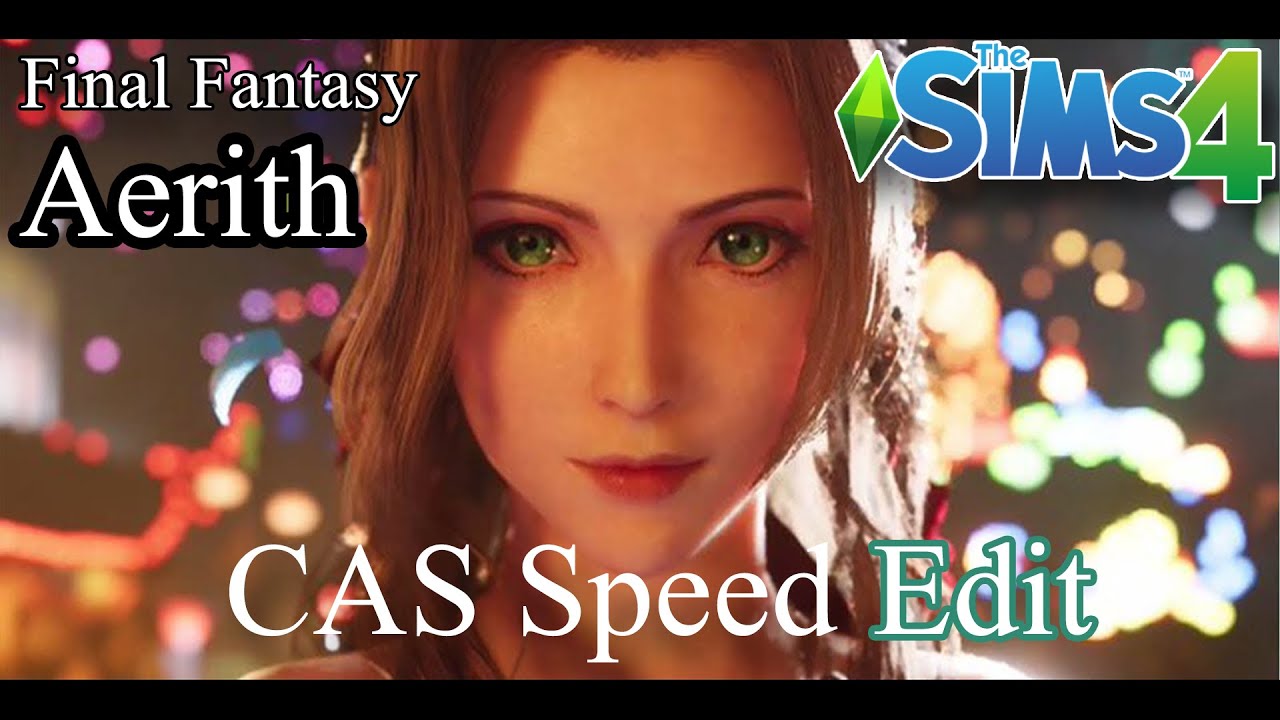 The sims 4 : สร้างตัวละคร Aerith Gainsborough - Final fantasy 7 | Speed ...