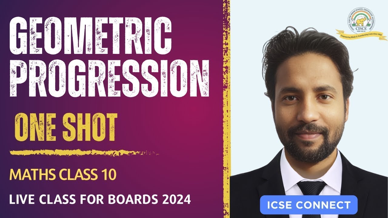 Geometric Progression Class 10 ICSE Mathematics | Fateh Batch ...