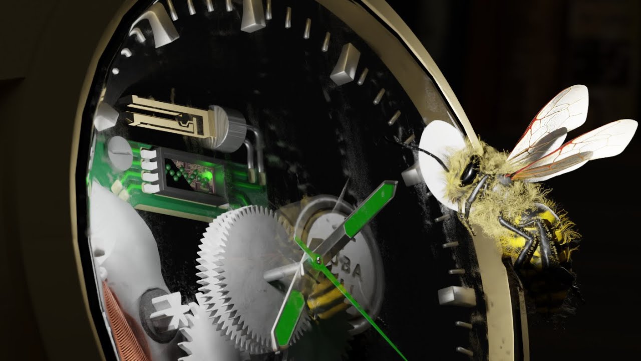 Quartz watch and tuning fork visualization - YouTube