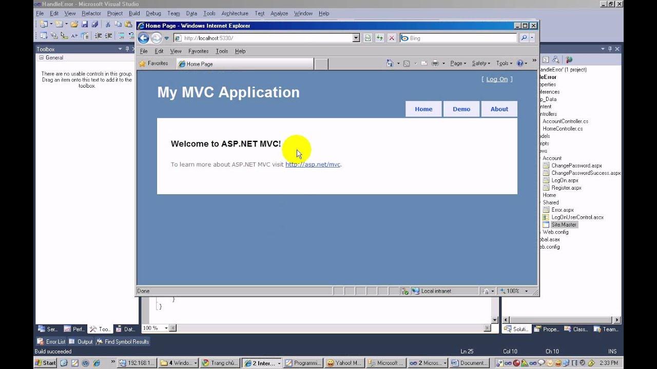How to use HandleError in asp net mvc - YouTube