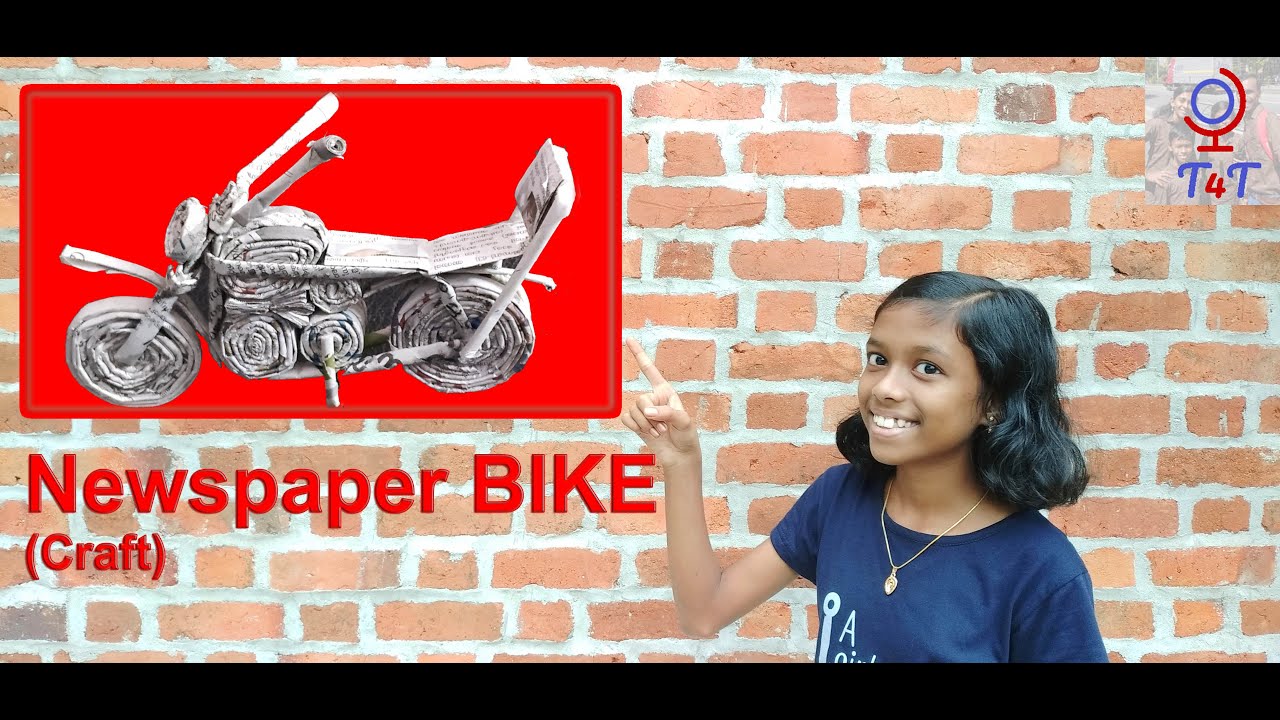 Newspaper Bike (Craft) | T4T | - YouTube