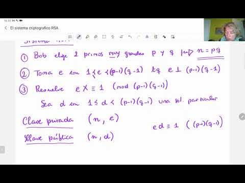 Teórica 18 - 1ra parte - El sistema criptográfico RSA - YouTube