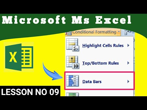conditional formatting data bars in microsoft excel 2010 | Conditional formatting | Excel Part ...