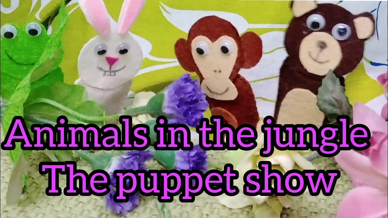 The puppet show/animals in the jungle/finger puppet show/handmade ...